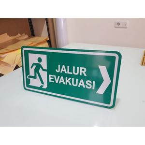 Jual NEW PRODUCT PLANG PAPAN RAMBU JALUR EVAKUASI ALUMINIUM 40X20CM ...