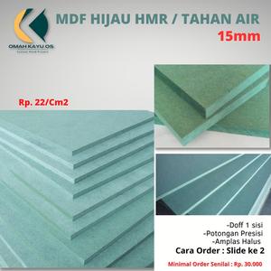 Jual MDF Hijau 15mm / HMR Tahan Air Custom / Potongan lis kisi kisi ...