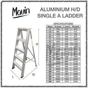Jual 【11 Steps】 Aluminium Heavy Duty Single A Ladder 150kg 【Product Of ...