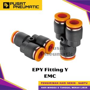 Jual EPY 8 Fitting Y Pneumatic Slip Lock Selang 8mm x 8mm x 8mm EMC ...