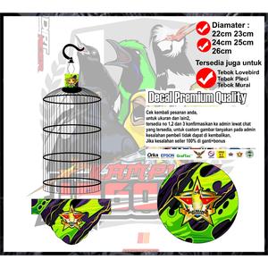 Jual Decal Stiker Tebok Pleci PCMI Hijau custom Sangkar Pleci PVC dan ...