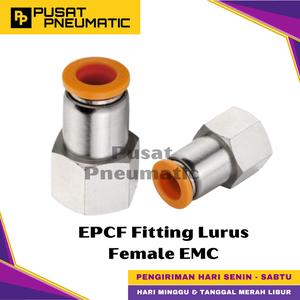 Jual EPCF 06-02 Fitting Lurus Female Slip Lock Selang 6mm Drat 1/4 EMC - Jakarta Barat - Pusat ...