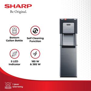 Promo Sharp Dispenser Stainless Steel Bottom Loading SWD-73EHL-BK Black ...