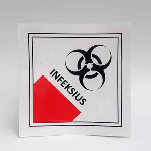 Jual Stiker Sampah Infeksius (Putih), Stiker Tempat Sampah Infeksius ...
