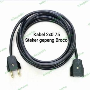 Jual Set Sambungan Kabel Listrik Extension Hitam Steker Broco 11-20 ...