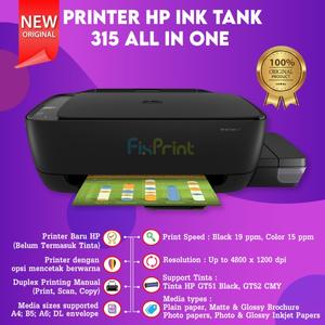 Jual Printer HP Smart Tank 580 WiFi / Wireless Ink Tank 315 All In One ...