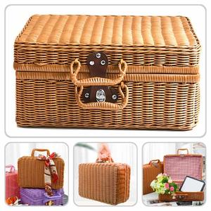 Jual box storage basket anyaman rotan/kotak anyaman piknik/kotak rotan ...
