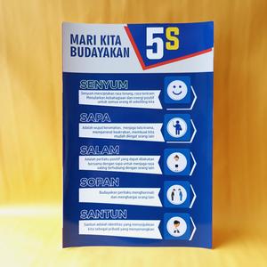 Jual Poster Sekolah | Poster Budayakan 5 S | Poster Senyum Sapa Salam ...