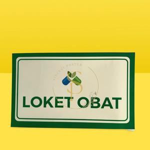 Jual Stiker Loket Obat 31x19 cm | Poster Stiker vinyl | Stiker Nama ...