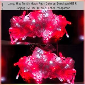 Jual Lampu Gantung Hias Led Tumblr Dinding Plafon 17 Agustusan Merah ...