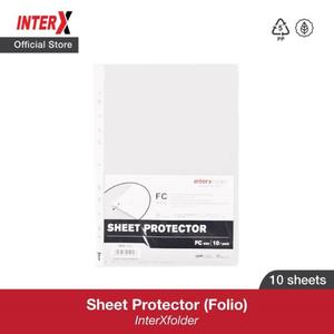 Jual PP Pocket/Sheet Protector Inter-x A4,F4 ( 1bks/10 Sheet ...