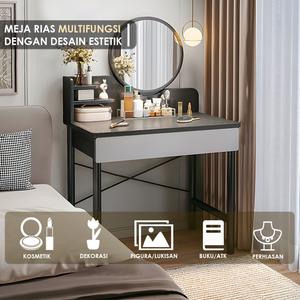Jual Produk Laris_Unik SZT-8 Rak Laci Meja Rias dengan Cermin Bulat ...