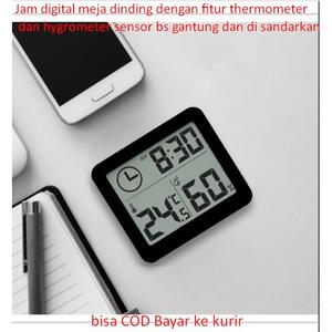 Jual Jam digital meja dinding dengan fitur thermometer dan hygrometer ...