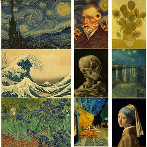 Jual Great Painter Vincent Van Gogh Poster Kraft Paper Famous Oil Pain ...