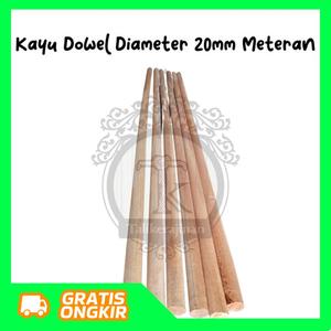 Jual Dowel kayu bulat stik kayu diameter 20mm 2cm panjang 100 cm - Kota ...