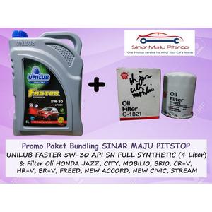 Jual Paket Bundling Oli Mobil UNILUB FASTER 5W-30 API SN Original 4 ...