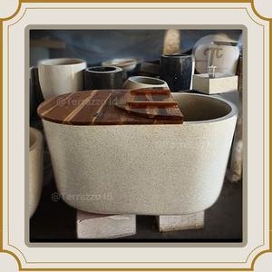 Jual bath tub teraso japan + tutup kayu jati | bathtub terrazzo ...