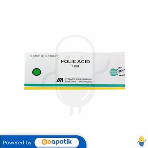 Jual FOLIC ACID MARIN LIZA 1 MG BOX 100 TABLET - Jakarta Timur - Apotek ...
