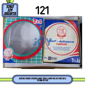 Jual Kertas Stiker Sticker Label TOM & JERRY No.121 HVS 38 x 75 mm isi ...