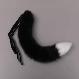 Jual Faux Fox Tail Adjustable Belt Japanese Style Artificial Cat Tail ...