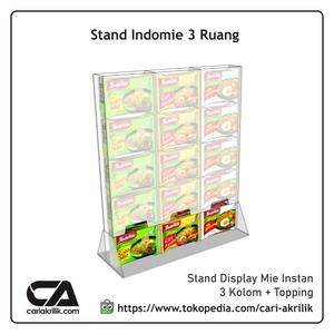 Jual stand display acrylic / rack indomie / tempat mie instan meja - 3 ...