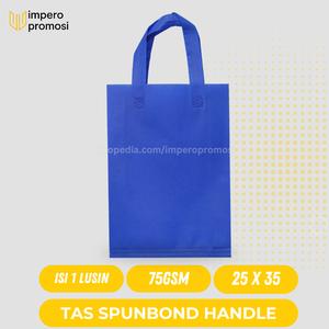 Jual Goodie Bag Spunbond Handle 25x35 - Lusinan - Warna Biru - Jakarta ...