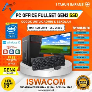 Jual CPU PC Rakitan Core i3 Gen4 | Lengkap Fullset LED 19 Siap Pakai ...