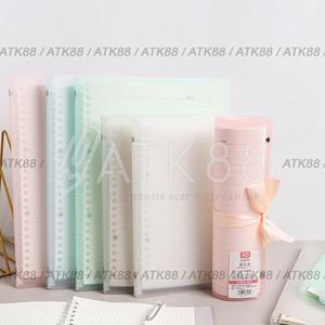 Jual Buku Binder Pita Transparan Clear Bening A5 B5 Binder Loose Leaf ...