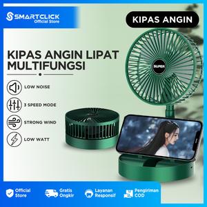Promo Kipas Angin Lipat Portable Meja Rechargeable Putar 180° Folding ...