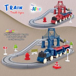 Promo [AFive] 55pcs Track Kereta Api Rambu Rambu | Mainan Jalur Track ...