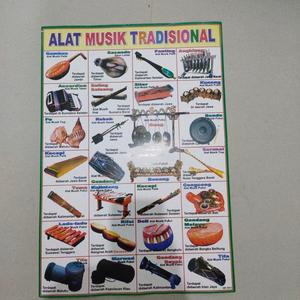 Jual poster alat musik tradisional/poster edukasi alat musik ...