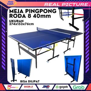 Jual Meja Pingpong Meja Tenis Meja Roda 8 (16mili Roda Kecil) Besi 40mm - Meja Saja - Kota Medan ...