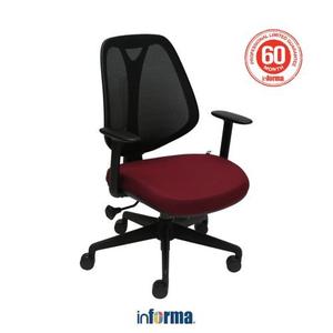 Jual READY INFORMA SIEBEN GILBERT KURSI KANTOR SANDARAN RENDAH - MERAH OFFICE CHAIR TEMPAT DUDUK ...