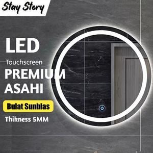 Promo Cermin Bulat Tebal 5mm Led Touch Screen Dinding Kamar Mandi Rias ...