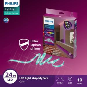 Jual Lampu Philips LED Strip MyCare 24W 10M Plug and Play RGB Color ...