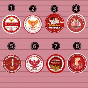 Jual EH2/ [HARGA 1 PACK ] STIKER BULAT KEMERDEKAAN / STICKER BULAT ...