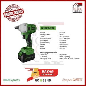 Jual RYU Cordless Impact Wrench RCW 20V - Pembuka Baut Baterai RCW20V ...