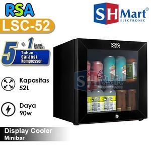 Promo Showcase Mini RSA 52 Liter LSC52 / LSC-52 Mini Bar Display Cooler ...