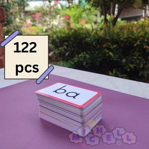 Jual ~|Laris~ Flashcards Kartu Belajar Membaca Suku Kata 122pcs - Flash Card Huruf Alphabet ...