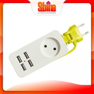 Jual Stop Kontak Kabel Colokan Listrik Universal 4 USB Port EU Plug 1 ...