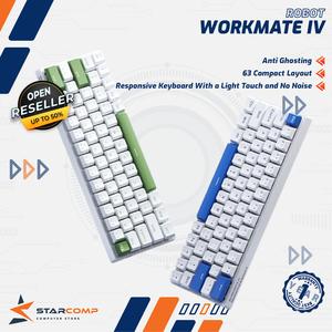 Jual Keyboard ROBOT WORKMATE IV Wired Mechanical - White-Blue, Red ...