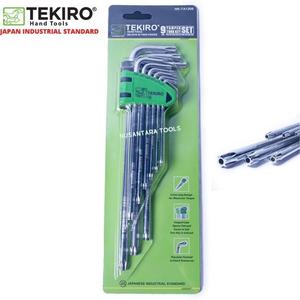 Jual TEKIRO Kunci L Bintang Panjang HK-TA1206 - Tamper Torx Key Set 9 ...