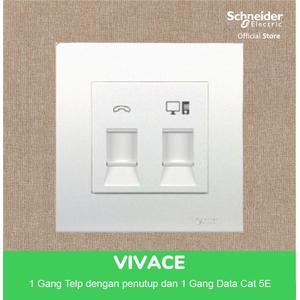Jual Schneider Electric Wiring Vivace 1 Gang Telp dengan penutup dan 1 ...