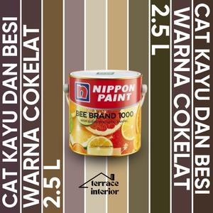 Jual Cat Kayu dan Besi Nippon Paint Bee Brand 1000 Warna Cokelat 2.5 L ...