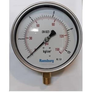 Jual PRESSURE GAUGE 6" 350KG/CM2 RANSBURG / MANOMETER 6" 350KG/CM2 Best ...