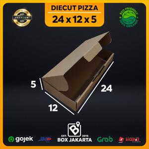 Jual KARDUS uk 24x12x5 CM Diecut Pizza Corrugated Packaging Box ...