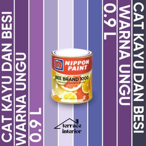 Promo Cat Kayu dan Besi Nippon Paint Bee Brand 1000 Warna Ungu 0.9 L ...