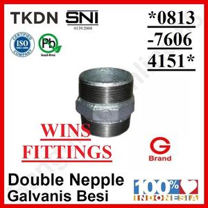 Jual Double nipple 1 inch Besi Galvanis GLV GIP 1" 150 nepel drat luar ...