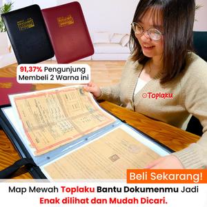 Jual Ay0! Topla Map Dokumen Keeper Isi 40 Resleting Anti Air Document ...