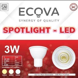 Jual ECOVA Lampu Halogen LED MR16 COB 5watt 3watt Spotlight Tusuk 220v - Putih, 3W - Jakarta ...
